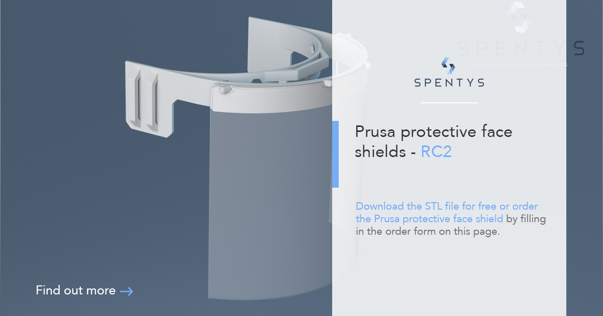 Prusa protective face shields against COVID-19 | Spentys